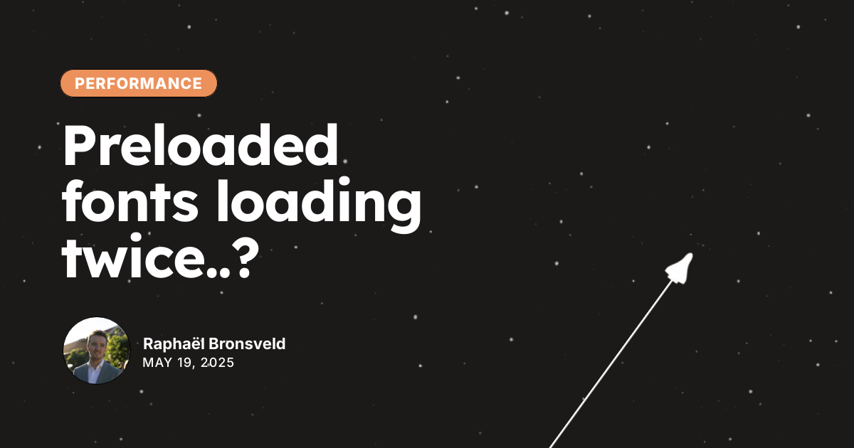 You finally preloaded your fonts and now they are loading twice?! What ...